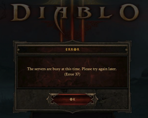 Diablo 3 error 37 - blogoff